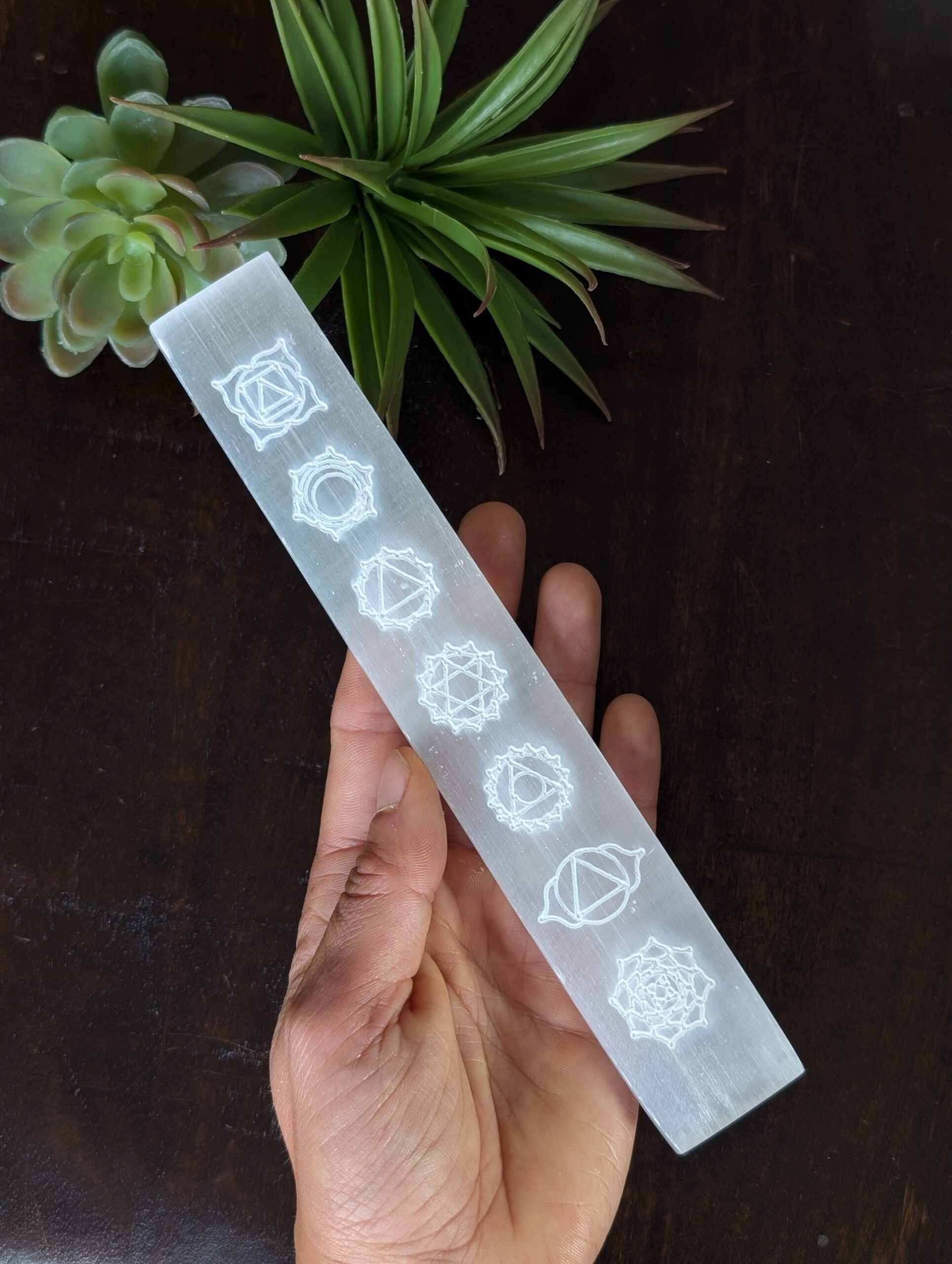 Selenite Plate Chakra – Lucky Bamboo World Market